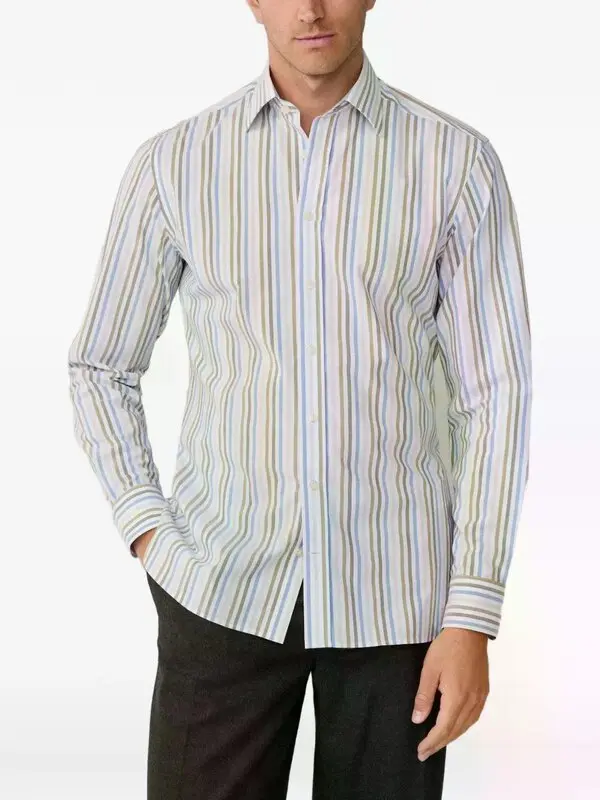 HACKETT LONDON Bengal-stripe Pimlico-collar Shirt