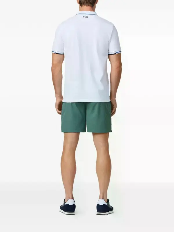 HACKETT LONDON Tipped Jacquard-detail Polo Shirt