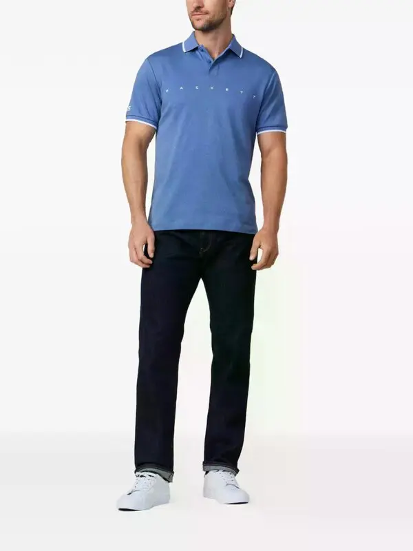 HACKETT LONDON Logo-print Short-sleeve Polo Shirt