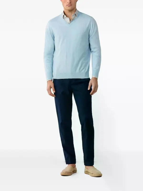 HACKETT LONDON V-neck Elbow-patch Sweater