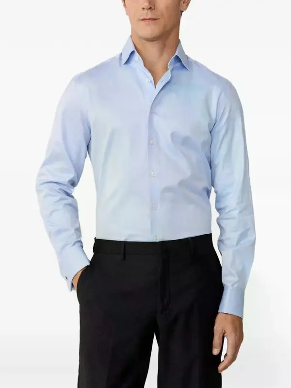 HACKETT LONDON Herringbone-pattern Knightsbridge Shirt