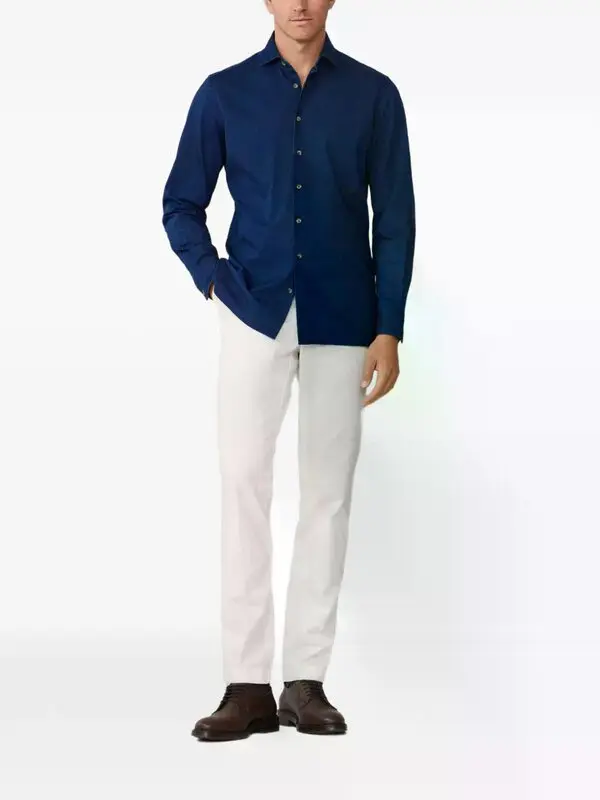 HACKETT LONDON Kent Cutaway-collar French-placket Shirt