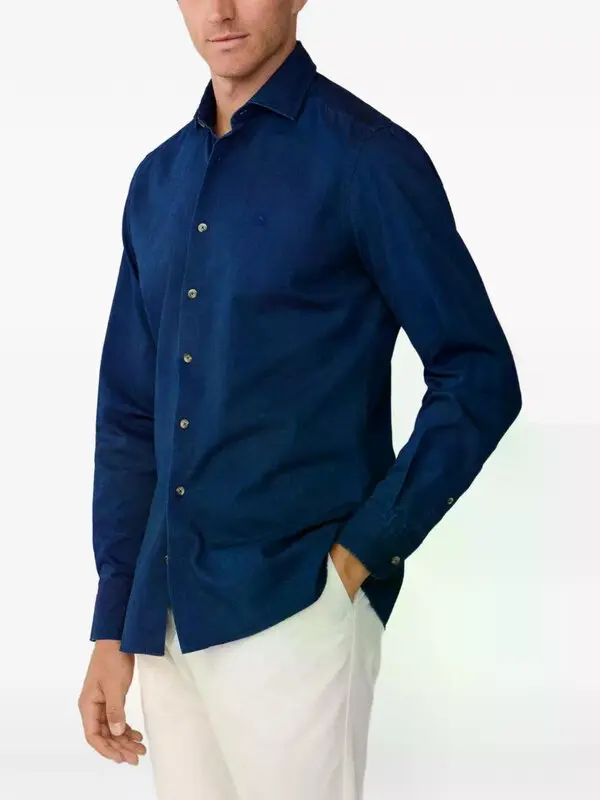 HACKETT LONDON Kent Cutaway-collar French-placket Shirt
