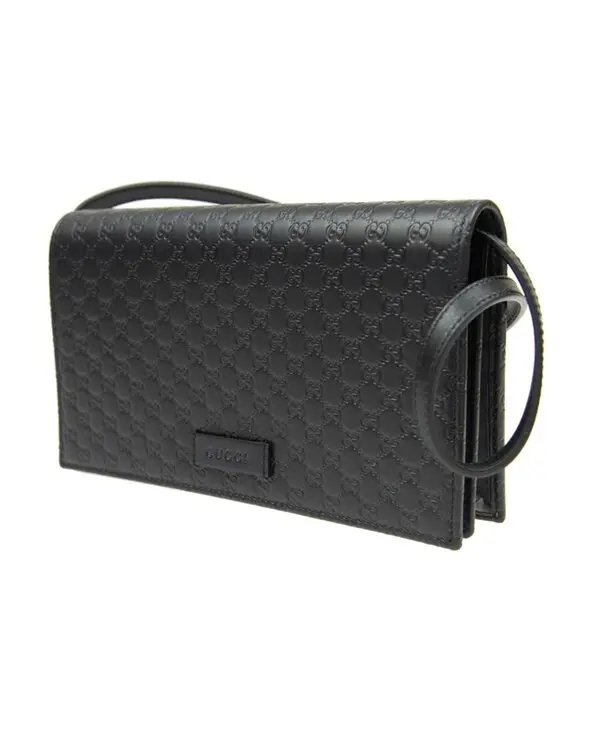Gucci Monogram Embossed Flap Shoulder Bag