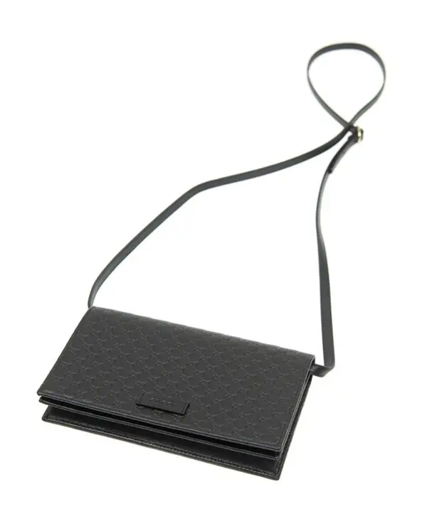 Gucci Monogram Embossed Flap Shoulder Bag