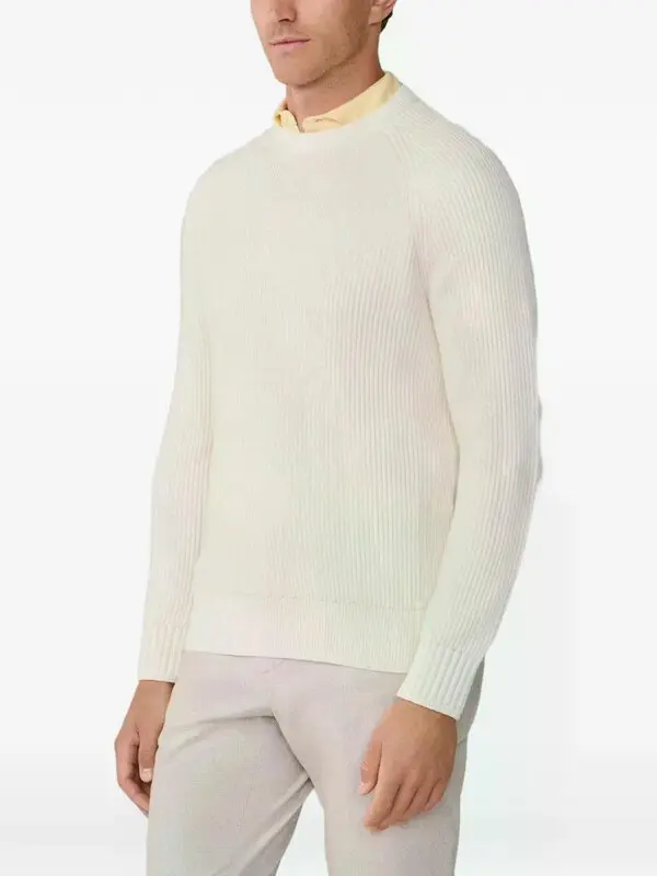 HACKETT LONDON Raglan-sleeve Crew-neck Cotton Jumper