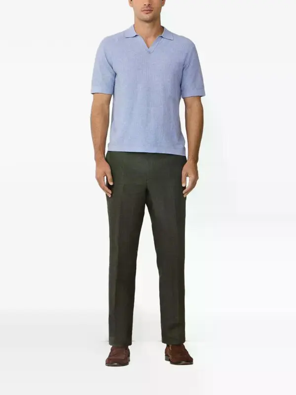 HACKETT LONDON Riviera Textured-knit Polo Shirt