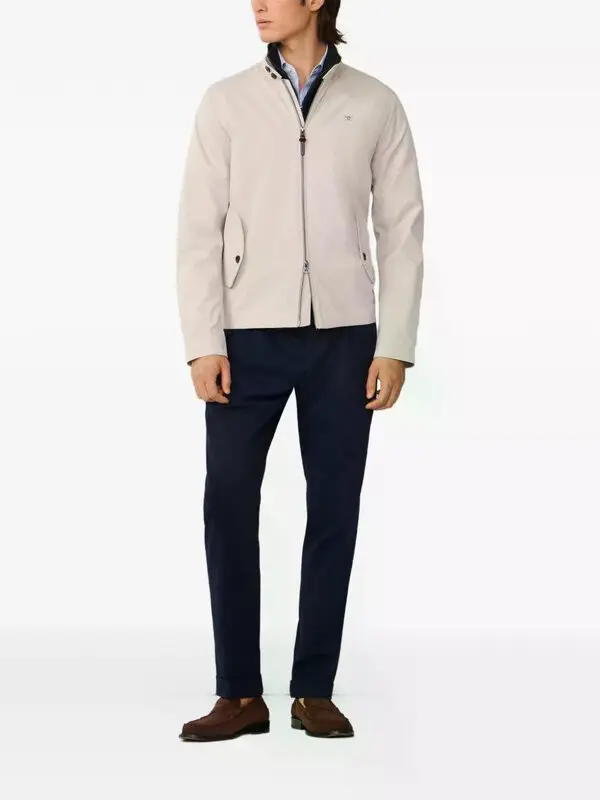 HACKETT LONDON Logo-embroidered Harrington Jacket