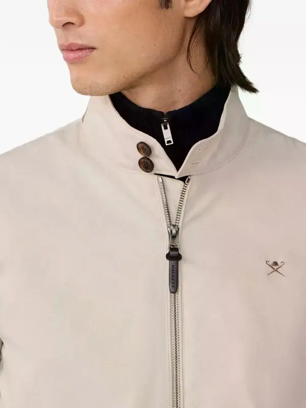 HACKETT LONDON Logo-embroidered Harrington Jacket