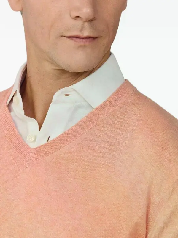 HACKETT LONDON V-neck Elbow-patch Sweatshirt