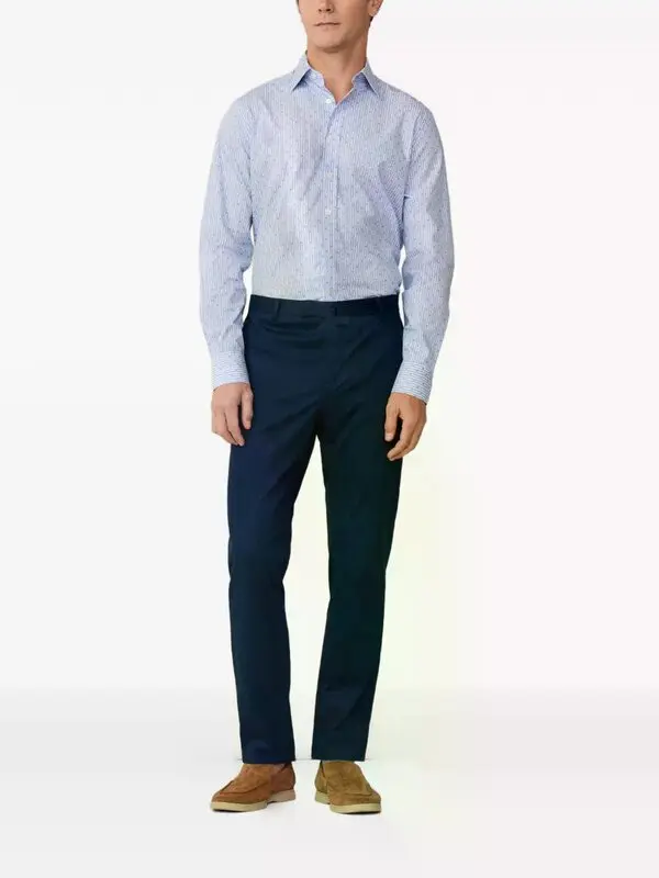 HACKETT LONDON Diamond-embroidered Striped Shirt