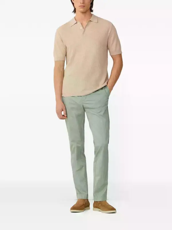 HACKETT LONDON Short-sleeve Knitted Cotton Polo Shirt