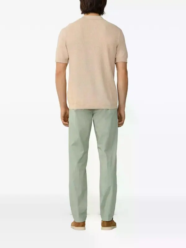 HACKETT LONDON Short-sleeve Knitted Cotton Polo Shirt