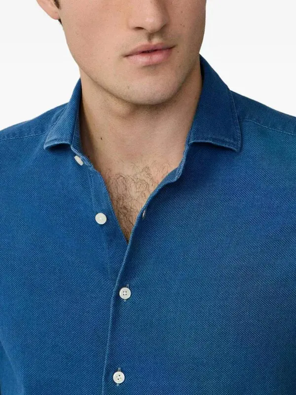 HACKETT LONDON Textured Denim Shirt