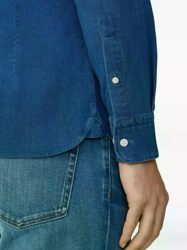 HACKETT LONDON Textured Denim Shirt