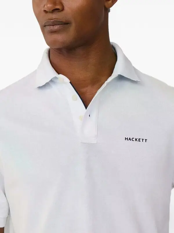 HACKETT LONDON Embroidered Piqué-knit Polo Shirt