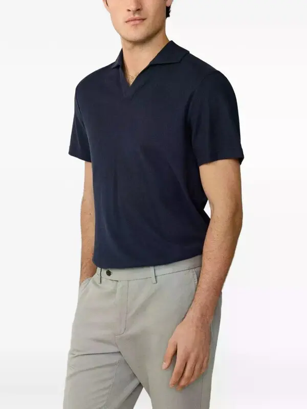 HACKETT LONDON Honeycomb-texture Jonny-collar Polo Shirt