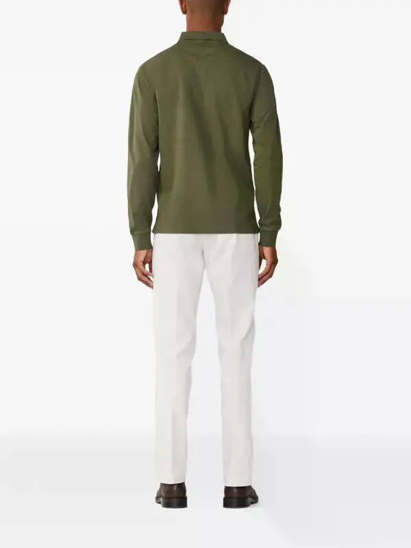 HACKETT LONDON Long-sleeve Embroidered Polo Shirt