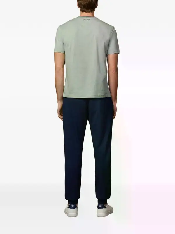HACKETT LONDON Embroidered Tipped-collar T-shirt