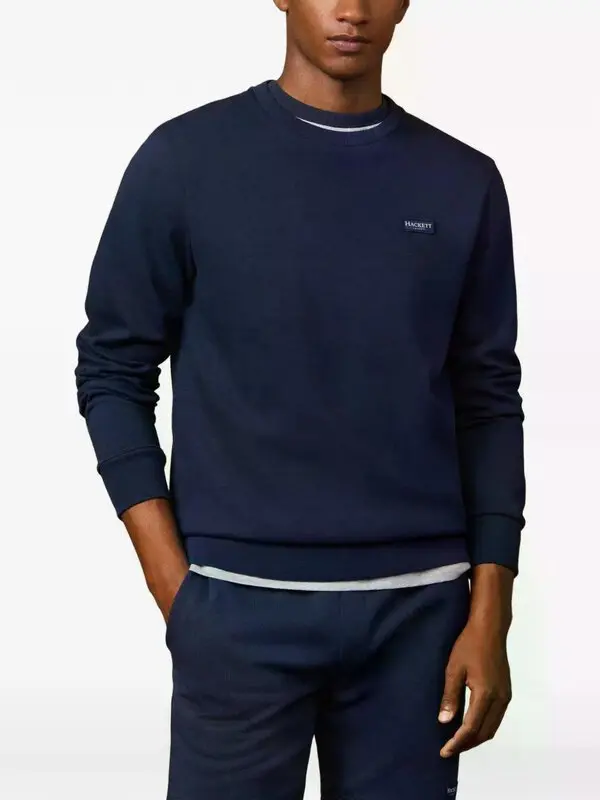 HACKETT LONDON Logo-patch Crew-neck Sweatshirt