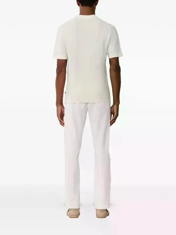 HACKETT LONDON Short-sleeve Knitted Cotton Polo Shirt