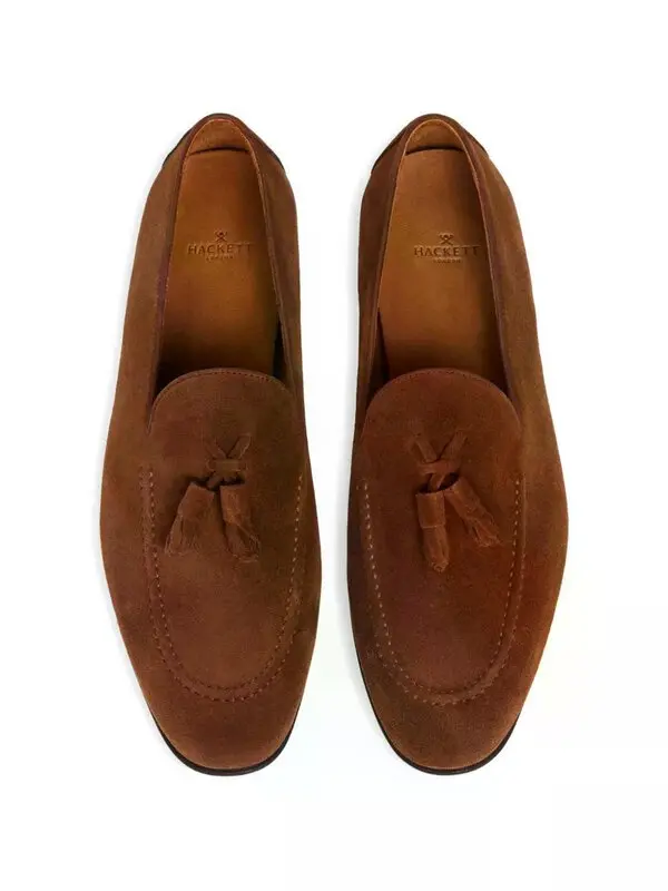 HACKETT LONDON Regal Tassel-detail Suede Loafers