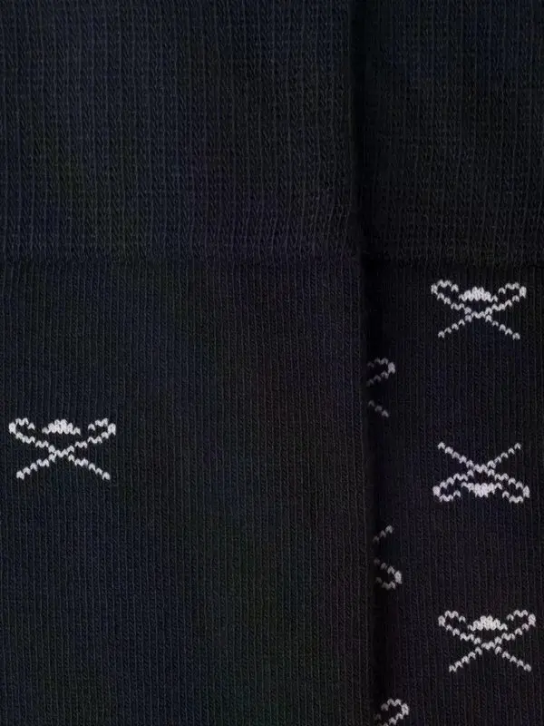 HACKETT LONDON Jacquard-patterned Colour-block Cotton Socks