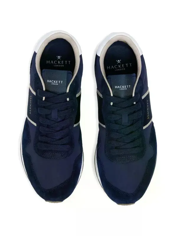 HACKETT LONDON Keston Symbol Suede-panel Sneakers