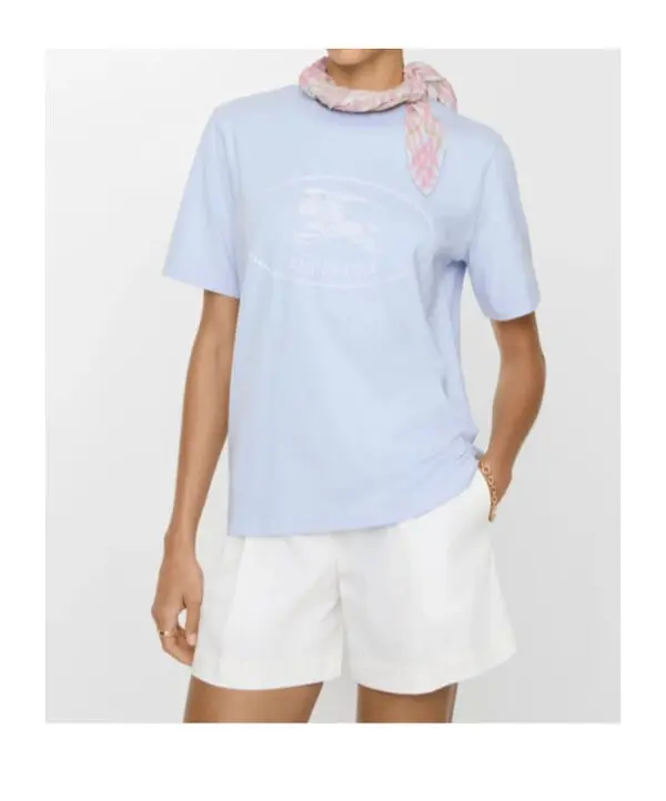 Burberry Embroidered Knight Logo T-shirt - Jacaranda