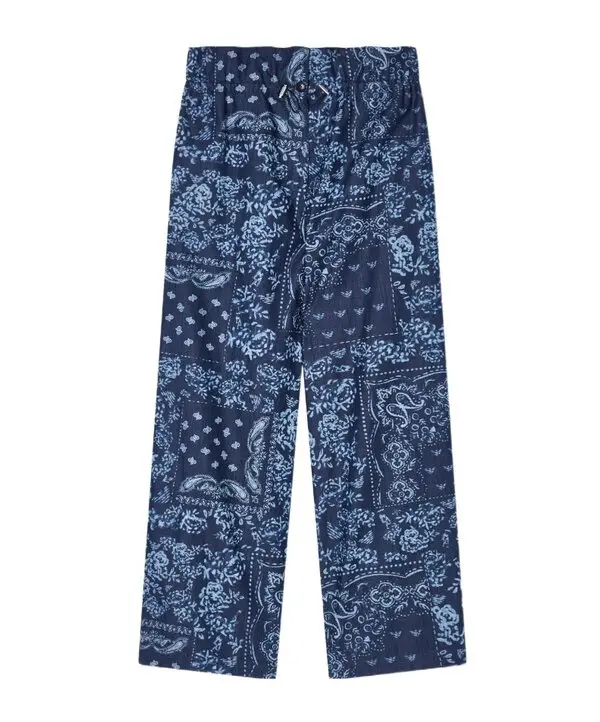 Emporio Armani Paisley Print Trousers - Blue