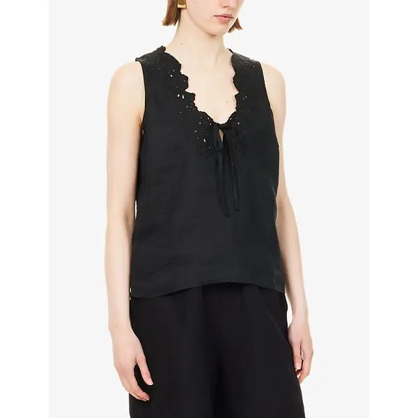 Rails Cornelia Sleeveless Broderie Trim Top