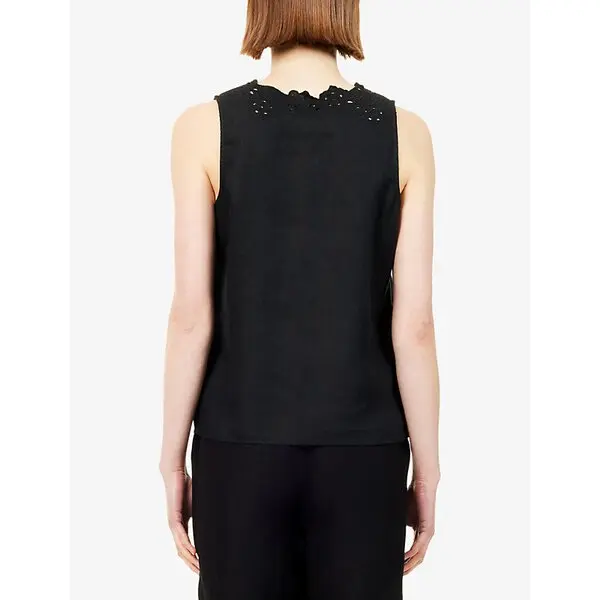 Rails Cornelia Sleeveless Broderie Trim Top