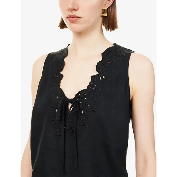Rails Cornelia Sleeveless Broderie Trim Top