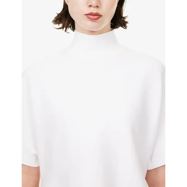 Alaïa Asymmetric Hem Cotton-jersey T-shirt - Blanc