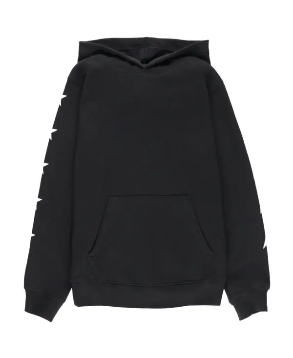 GOLDEN GOOSE Printed Cotton-blend Hoodie - Black