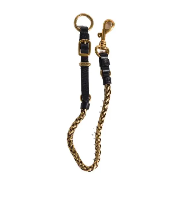 Miu Miu Metal And Leather Key Ring Trick