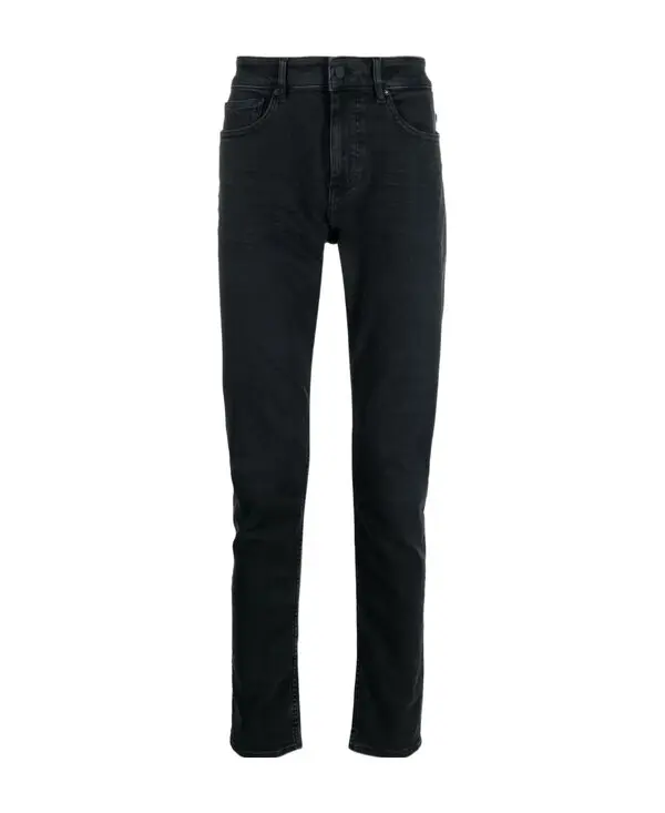 Hugo Boss Mid-rise Slim-fit Jeans - Black