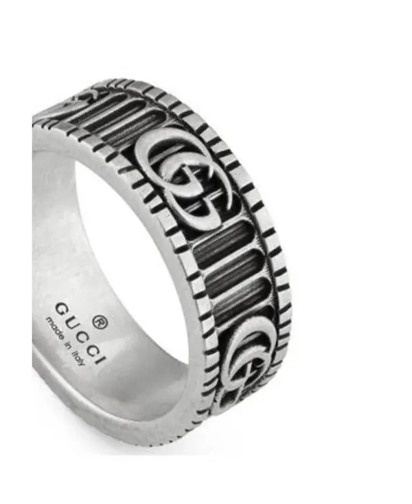 Gucci Silver Logo Marmont Ring