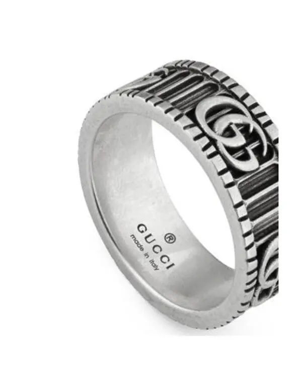 Gucci Silver Logo Marmont Ring