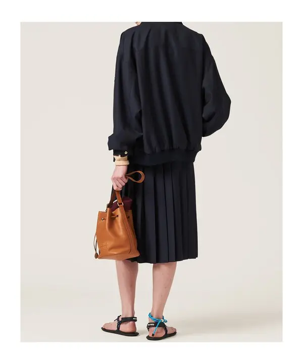 Miu Miu Batavia Blouson Jacket - Navy Blue