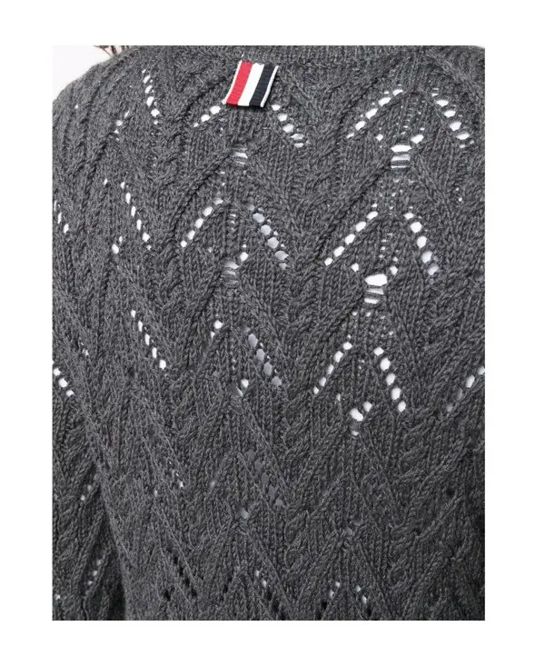 Thom Browne Pointelle-knit Merino Wool Jumper