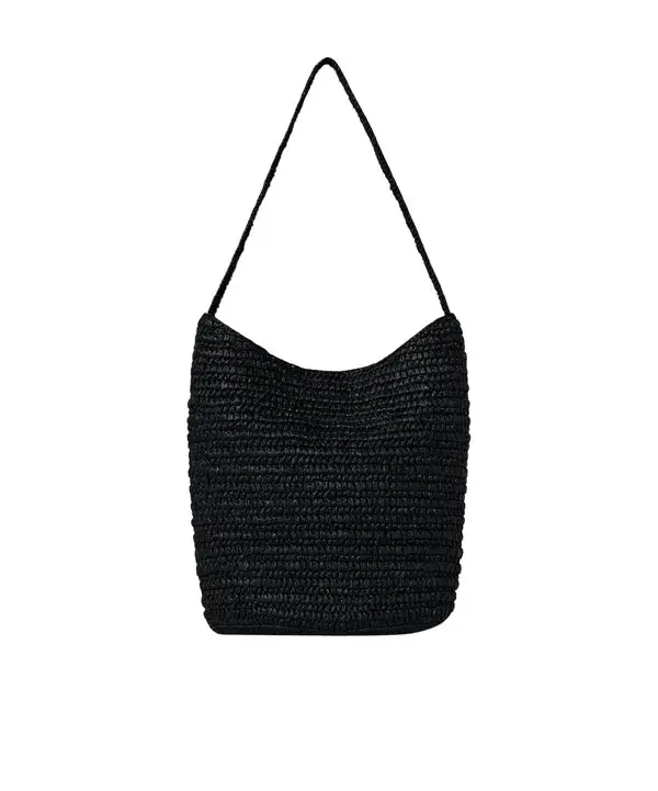 THE ROW Woven Shoulder Bag - Black
