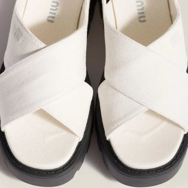 Miu Miu Gabardine Sandals