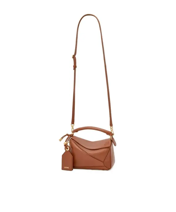 Loewe Mini Featherlight Puzzle Bag - Walnut