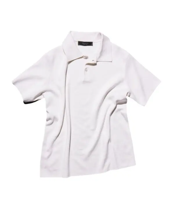 Gucci Silk Cotton Polo Shirt With Embroidery - Ivory