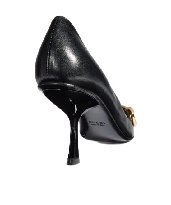 Gucci Boulevard Heeled Pumps With Horsebit Detail - Black