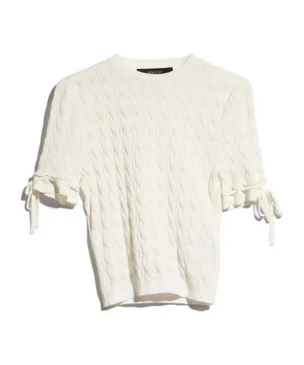 Gucci Braided Cotton Blend Top