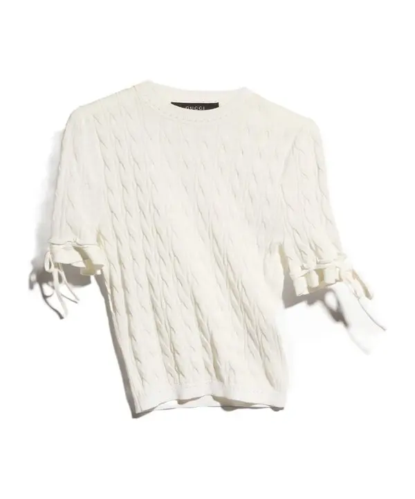 Gucci Braided Cotton Blend Top