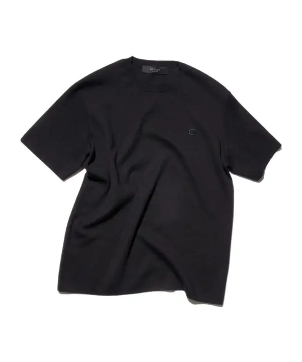 Gucci Knit Silk Cotton T-shirt With Embroidery