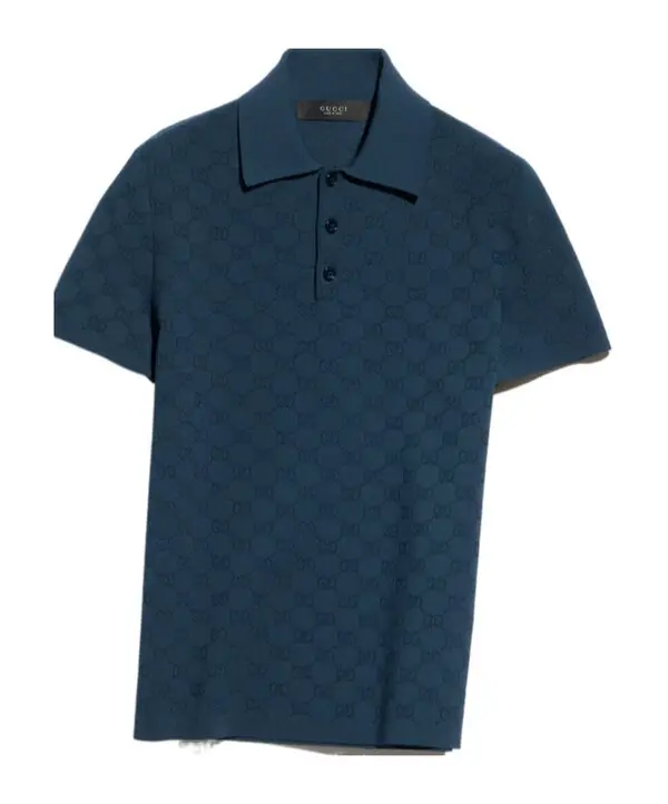 Gucci Technical Gg Jacquard Fabric Polo Shirt